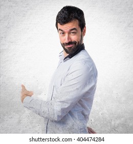 Man Pointing Back Stock Photo 404474284 | Shutterstock
