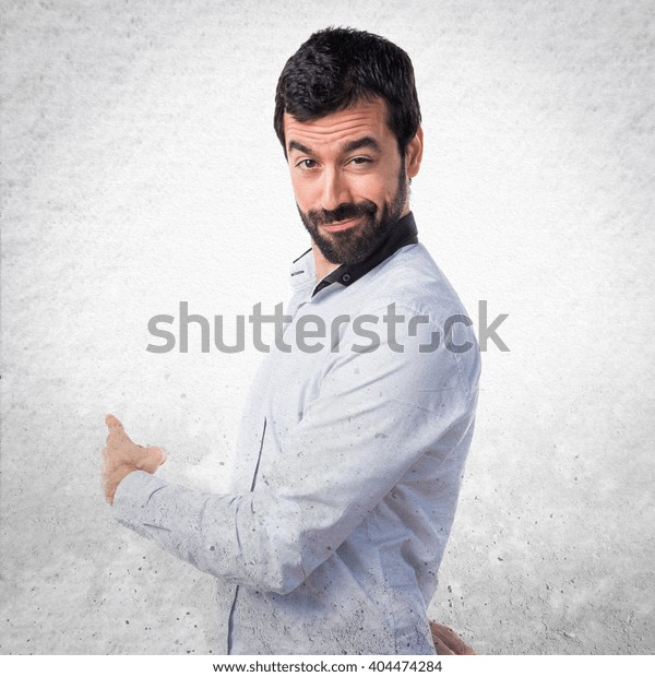 Man Pointing Back Stock Photo 404474284 | Shutterstock