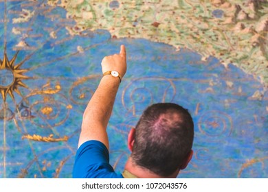 Man Pointing Map Stock Photo 1072043576 | Shutterstock