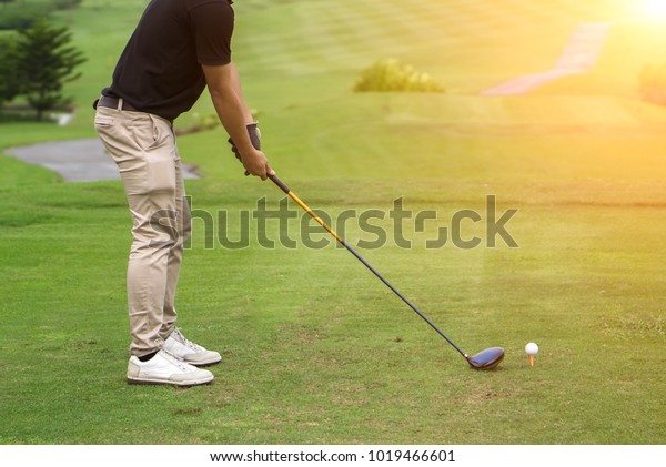 Man Pro Golf Train Driver Swing Stock Photo (Edit Now) 1019466601