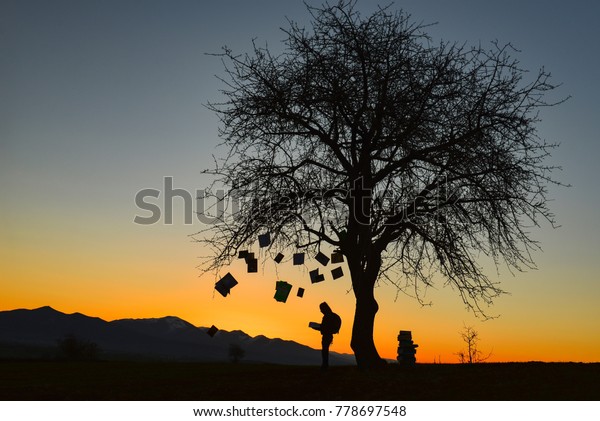 Man Reading Book Under Tree Stock Photo 778697548 | Shutterstock