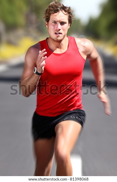 Man Running Fast Runner Motion Blur Stock Photo 81398068 | Shutterstock