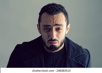 Man Sad Expression Stock Photo 248383513 | Shutterstock