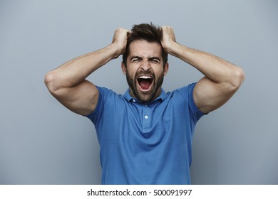 Man Screaming Camera Stock Photo 500091997 | Shutterstock