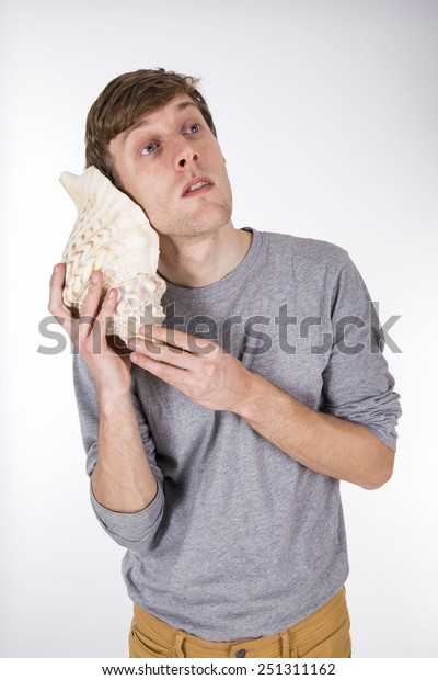 Man Shell On White Background Stock Photo 251311162 | Shutterstock