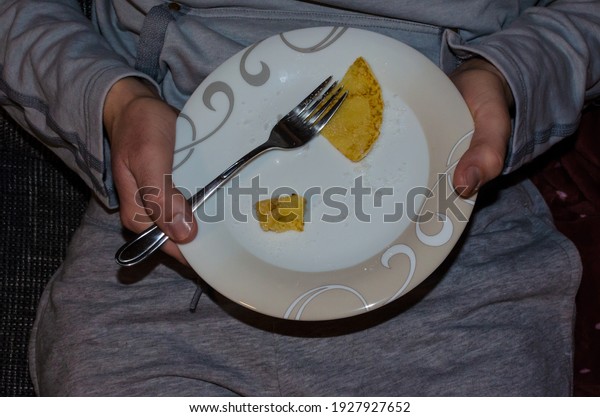 Man Showing His Half Empty Plate Stock Photo 1927927652 | Shutterstock