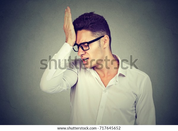 Man Slapping Hand On Head Having Stock Photo 717645652 | Shutterstock