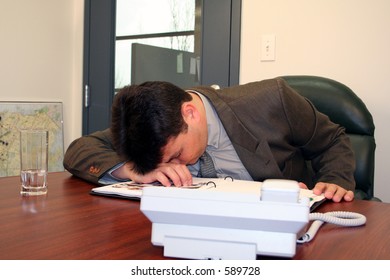 Man Sleeping Work Stock Photo 589728 | Shutterstock