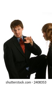 Man Suit Explaining How Stock Photo (Edit Now) 2408353