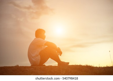 Man Sunset Stock Photo (Edit Now) 540798499