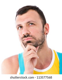 Man Thinking Expression Stock Photo 113577568 | Shutterstock