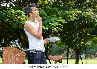 Man Thinking While Reading Book His Stock Photo 223111282 | Shutterstock