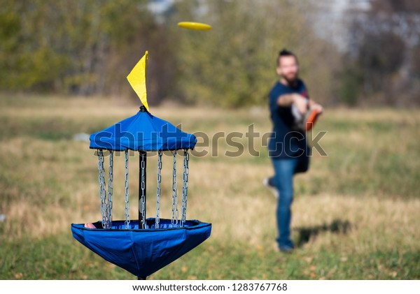 Man Throwing Flying Disk Playing Disk Stock Photo 1283767768 | Shutterstock