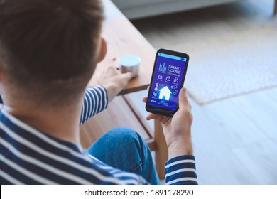 Man Using Application Smart Home Automation Stock Photo 1891178290 ...