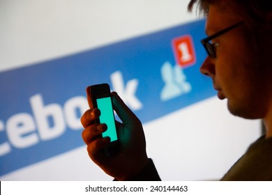 Man Using Facebook Application On His Stock Photo 240144466 | Shutterstock
