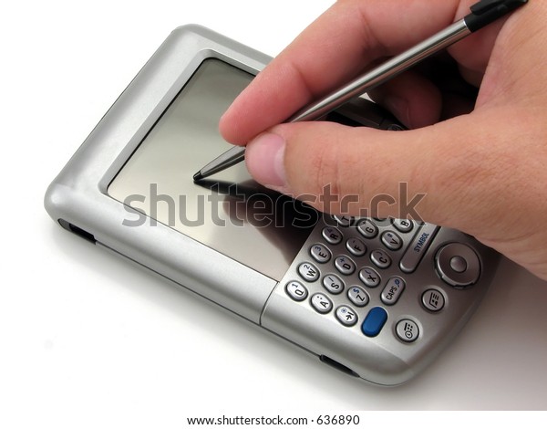 Man Using Pda Stylus Stock Photo 636890 | Shutterstock