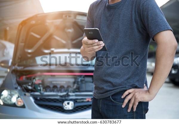 Man Using Phone Asking Help When Stock Photo 630783677 | Shutterstock