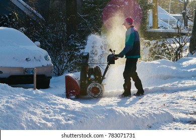 Man Using Snow Blower Clear Snow Stock Photo 783071731 | Shutterstock