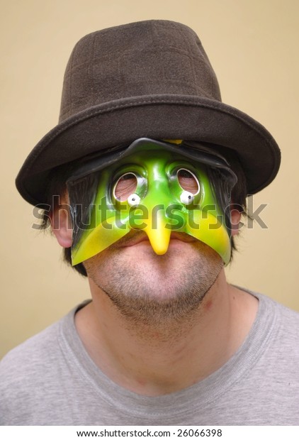 Man Wearing Devil Mask Stock Photo 26066398 | Shutterstock