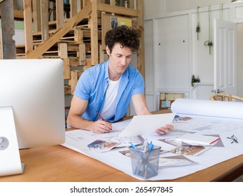 Man Working Drafts Office Stock Photo 265497845 | Shutterstock