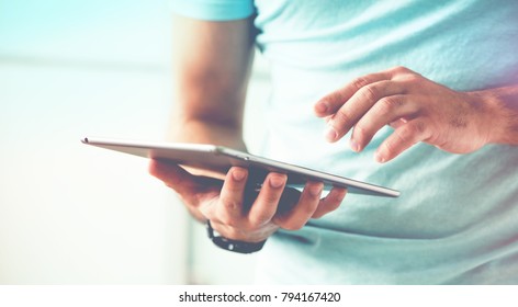 Man Working Tablet Computer Stock Photo 794167420 | Shutterstock