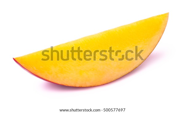 Mango Slice Isolated On White Background Stock Photo 500577697 ...