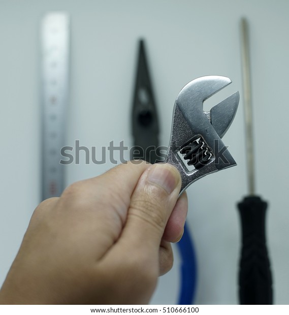 Mans Hand Holding Tools Stock Photo 510666100 | Shutterstock