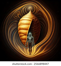 Mans Transformation Mental Evolution Creativity Freedom AI-generated ...