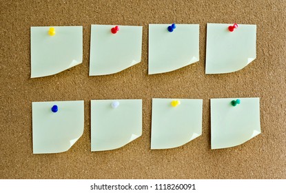 Many Blank Post Notes On Cork Stock Photo 1118260091 | Shutterstock