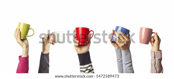 Many Different Hands Holding Multi Colored Stock Photo 1472589473 ...