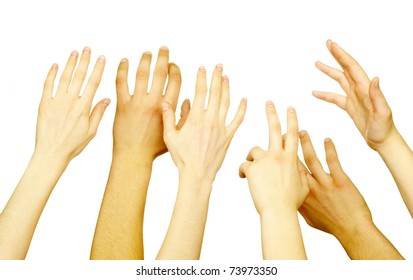Counting Hand One Five Isolated On Stock Vector (Royalty Free ...
