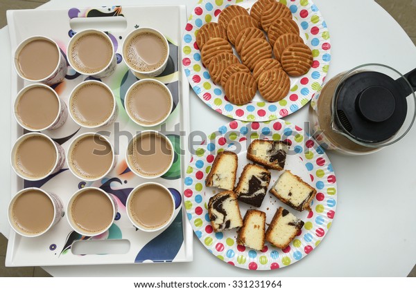 Many Rows Paper Cups Tea Milk Stock Photo (Edit Now) 331231964