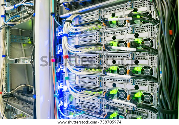 Many Wires Connect Network Interfaces Powerful Stock Photo (Edit Now ...