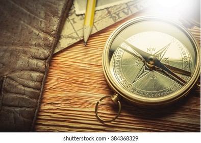 Compass Letters Old Map Xviii Century 스톡 사진 495868045 | Shutterstock