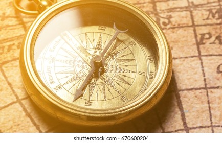 Compass Letters Old Map Xviii Century Stock Photo 495913120 | Shutterstock