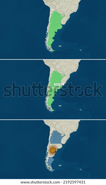 Map Argentina Text Textless Flag Stock Photo 2192597431 | Shutterstock