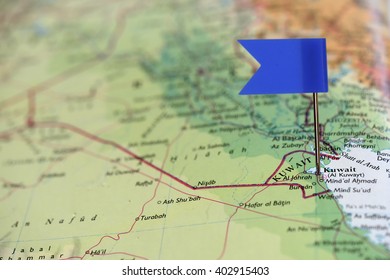 Map Blue Flag Kuwait Stock Photo 402915403 | Shutterstock