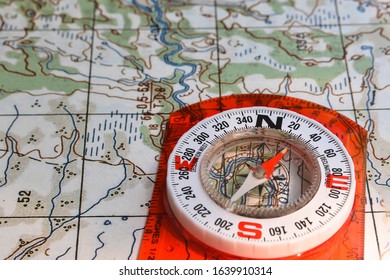 Map Compass Navigation Tools Orientation Stock Photo 1639910314 ...