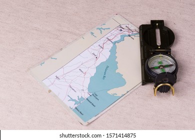 Map Delaware State Compass View Above Stock Photo 1571414875 | Shutterstock