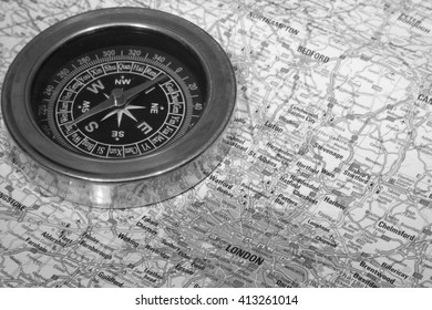 Map England Compass Stock Photo 413261014 | Shutterstock