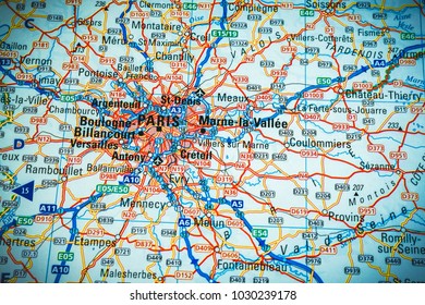 Map Paris Stock Photo 1030239178 | Shutterstock
