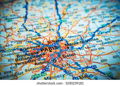 Map Paris 스톡 사진 1030239181 | Shutterstock