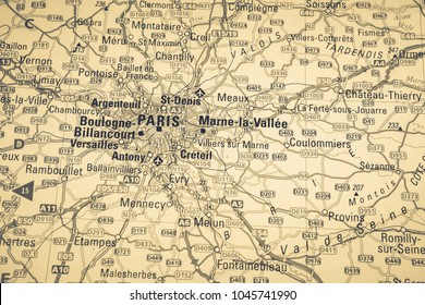 Map Paris Stock Photo 1045741990 | Shutterstock