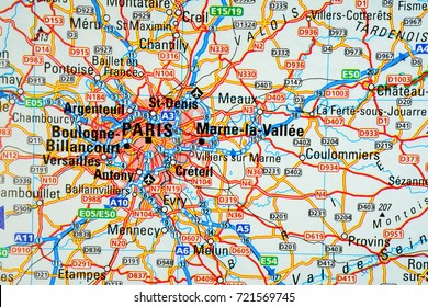 Map Paris Stock Photo 721569745 | Shutterstock