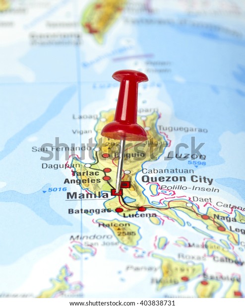 Map Philippines Pin Set On Manila Stock Photo 403838731 | Shutterstock