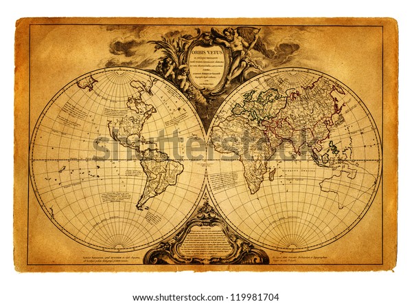 Map World 1752 Stock Photo 119981704 | Shutterstock