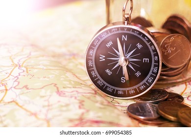 Mapcompass Coins Stock Photo 699054385 | Shutterstock