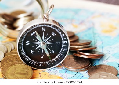 Mapcompass Coins Stock Photo 699054394 | Shutterstock