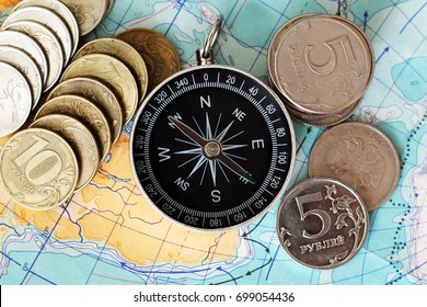 Mapcompass Coins Stock Photo 699054400 | Shutterstock
