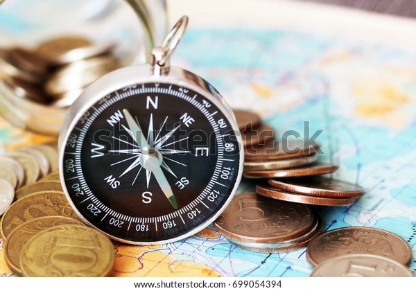 Mapcompass Coins Stock Photo 699054394 | Shutterstock